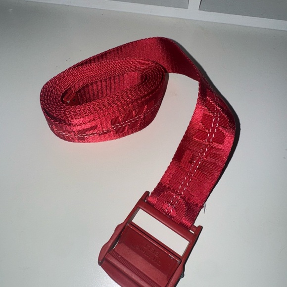 Off-White | Accessories | Offwhite Red Nylon Belt With Adjustable ...